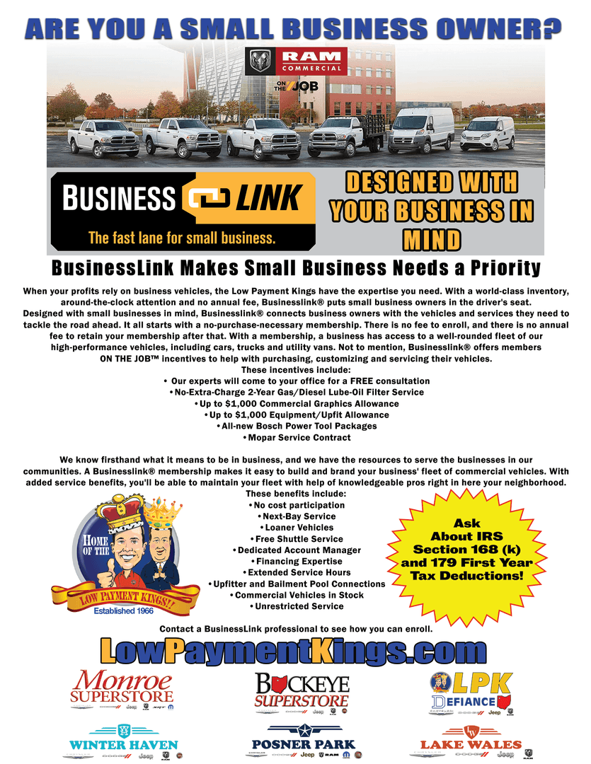 Low Payment Kings Ads at Dodge Chrysler Jeep Ram of Winter Haven ...