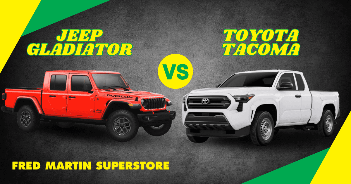 2025 Jeep Gladiator vs. 2025 Toyota Tacoma: A Pickup Truck Comparison | Fred Martin Superstore