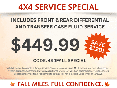 Auto Service & Parts Specials | Heiser Cadillac
