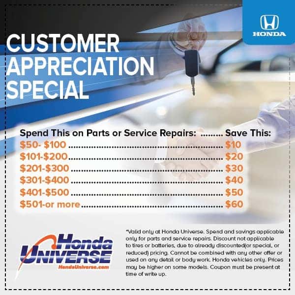Auto Service Specials | Honda Universe near Freehold
