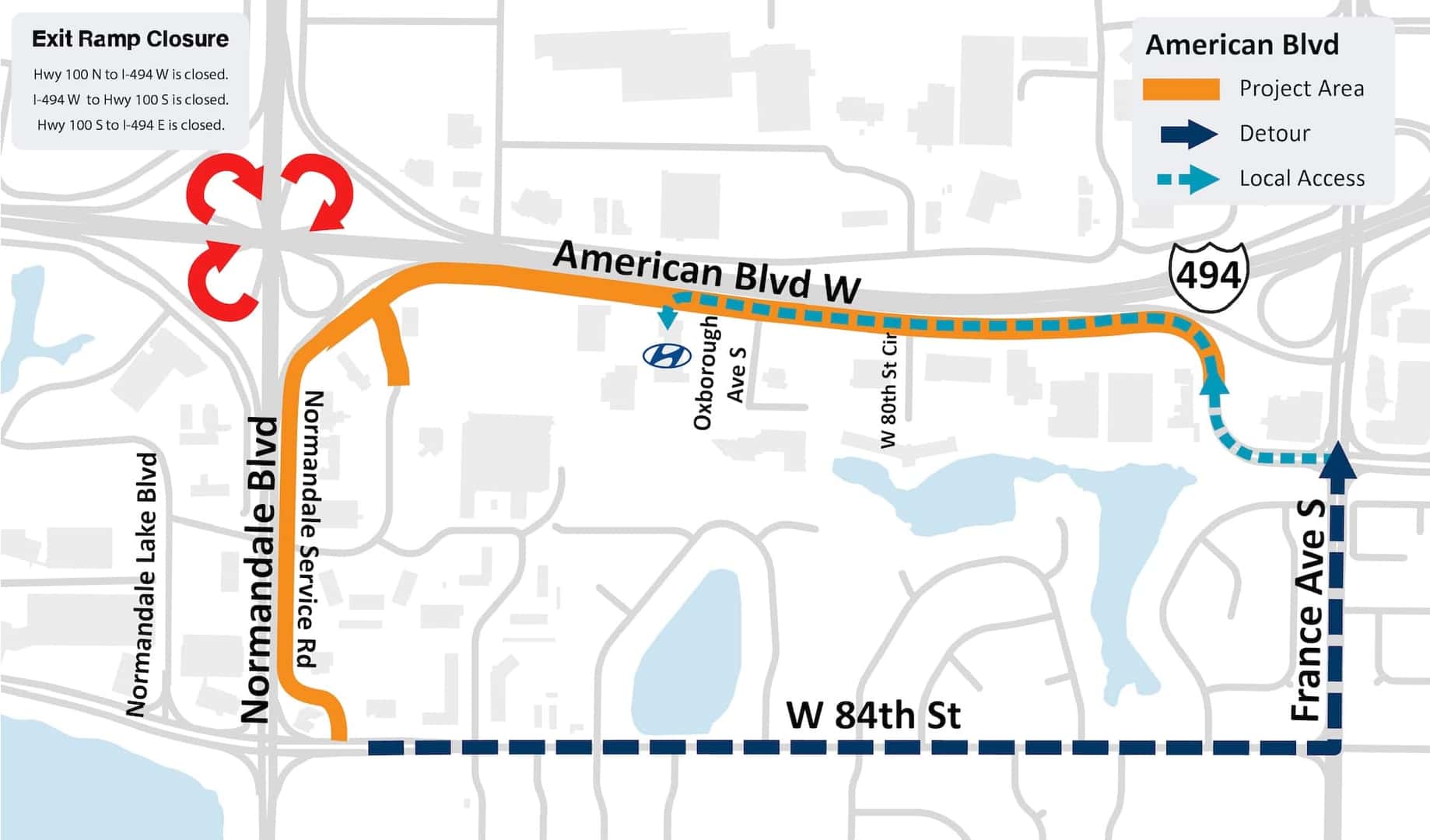 Construction Work Detour | Luther Bloomington Hyundai