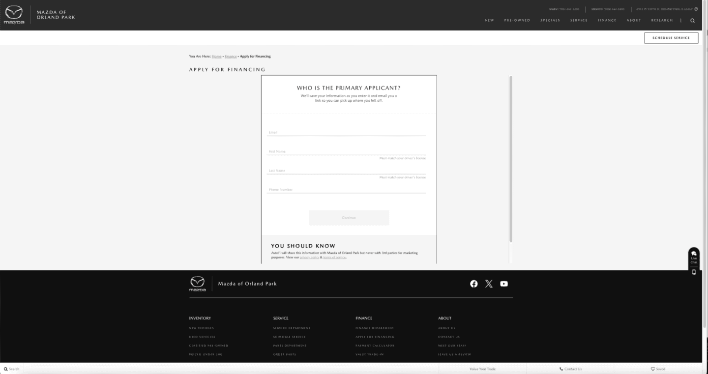 Online Buying | Mazda of Orland Park