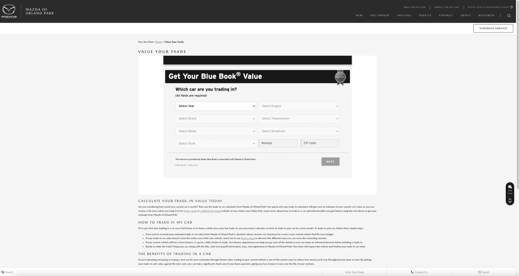 Online Buying | Mazda of Orland Park