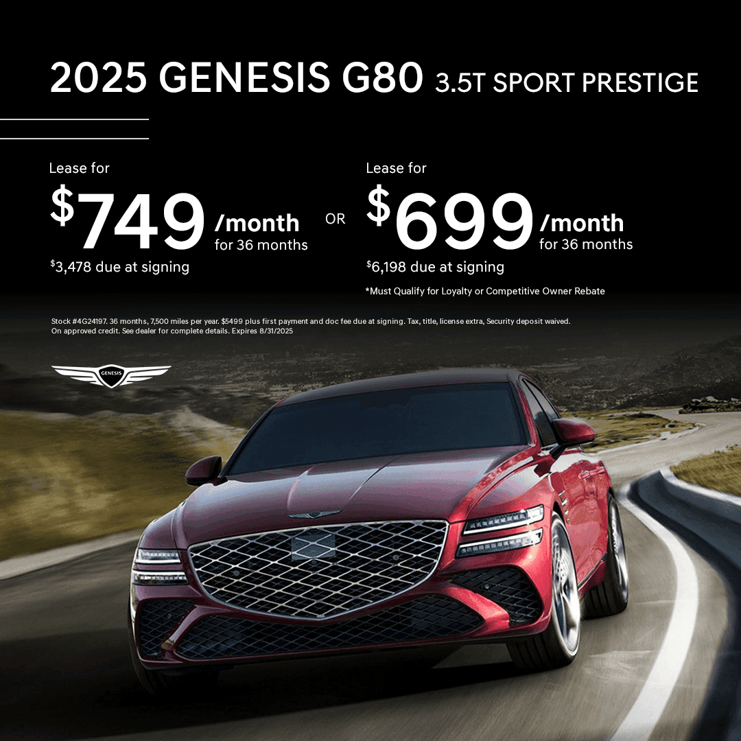 August 2025 Genesis Lease Specials | Sid Dillon | Sid Dillon