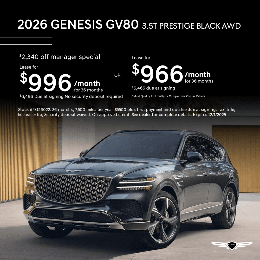Genesis November Specials | Sid Dillon