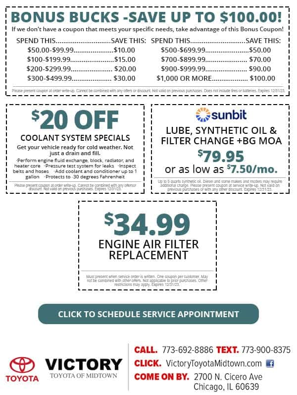 Service Specials | Midtown Toyota Coupon | Toyota Dealer Near Me