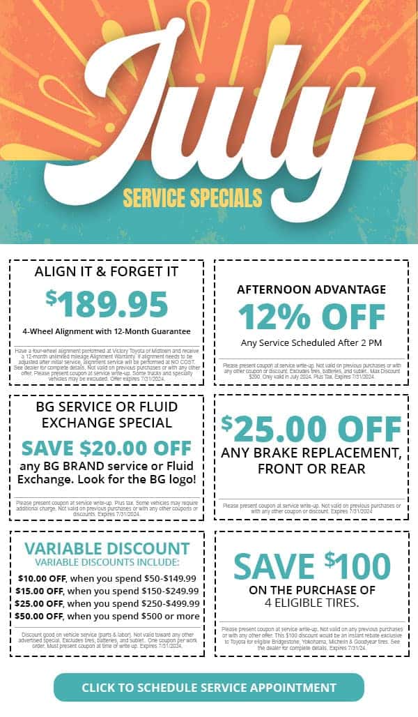 Service Specials | Midtown Toyota Coupon | Toyota Dealer Near Me